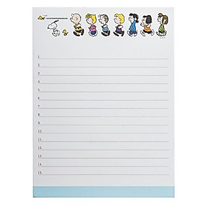 Graphique “Peanuts Run” Large Notepad | 150 Tear-Away Sheets | Task Planner | Daily Organizer | Memo Writing Pad | Priority Checklist | Undated | 6” x 8”