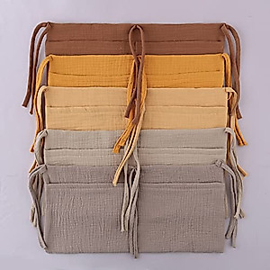 Baby Bedside Hanging Storage Bag, Multi Functional Baby Crib Storage Bag with 2 Pockets Organizer for Diapers Toys Bottles Soft Cotton Diaper Storage Bag