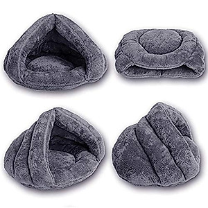 Beskie Pet Tent Cave Bed for Small Medium Puppies Kitty Dogs Cats Pets Sleeping Bag Thick Fleece Warm Soft Dog Bed Cuddler Burrow House Hole Igloo Nest Cozy Bed for Cat Puppy