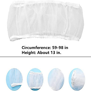 Bird Cage Seed Catcher Mesh Skirt Cover for Parrot Bird Cage Cover Seeds Guard Dust-Proof Universal Birdcage Accessories, Prevent Scatter and Mess, Light and Breathable Fabric (Black)