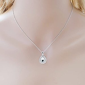 uqvn Will You be My Bridesmaid Jewelry Set for Wedding of 6, Silver Bridesmaid Necklace Earrings Bracelet Jewelry Set,Bridesmaid Proposal Gifts