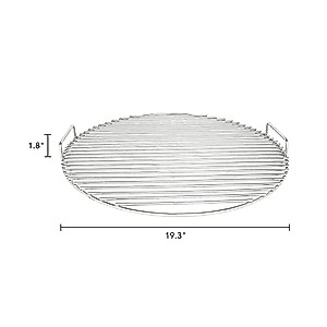 DIYTuning Grill Grate for 19.5” Fire Pit Outdoor Cooking Fireplaces Picnics Backpacking BBQ with Handle