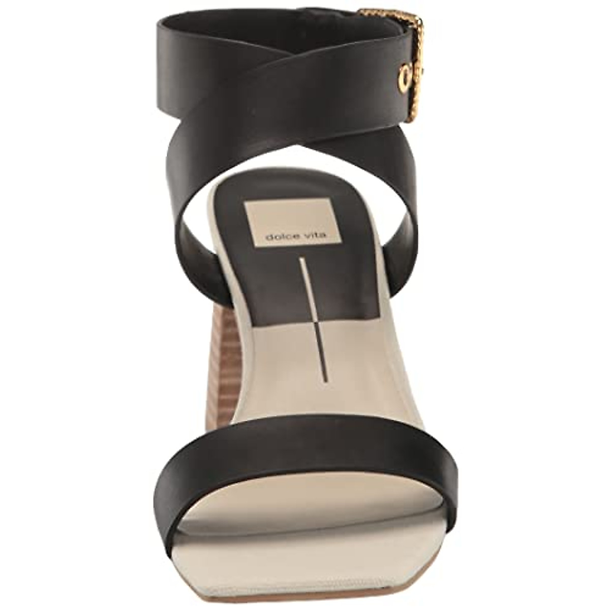 Dolce Vita Women's Paytin Heeled Sandal, Black Leather, 6