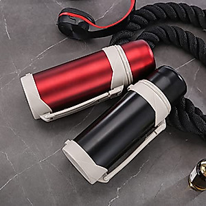 ConToose Insulated Water Bottle, Stainless Steel Sports Water Bottles with Handle, 40oz, Black