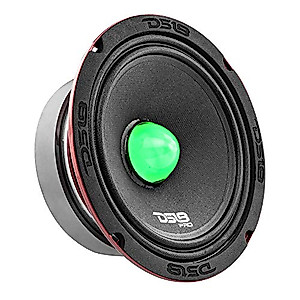 DS18 PRO-X6.4BMRGB Loudspeaker with RGB Light Bullet - 6.5", Midrange, 500W Max, 250W RMS, 4 Ohms - Premium Quality Audio Door Speakers for Car or Truck Stereo Sound System (1 Speaker)