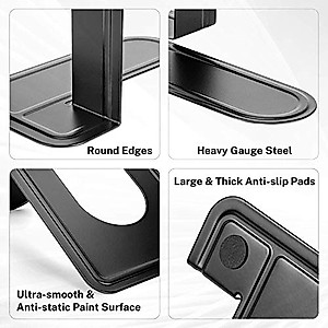 (Bundle of 2 Sets) MaxGear Book Ends Clear Acrylic Bookends for Shelves, Non-Skid Bookend, Heavy Duty Book End, Book Holder Stopper for Books/Movies/CDs/Video Games, 7.3 x 5.5 x 5.1 in, (2 Pairs)