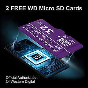 LaView Security Cameras for Home + 2X 32GB SD Cards,PT Home Security Camera System with Motion Detection,Two-Way Audio,Night Vision,Indoor WiFi Camera for Baby/pet,Alexa,USA Cloud Service