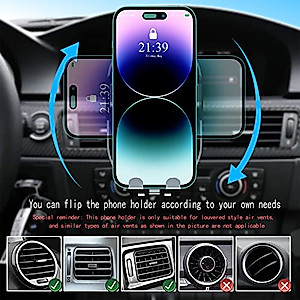Ronnaquetta 360 Rotation Car Phone Holder, Quick Release, Adjustable, Compatible with 99% Phones, Black