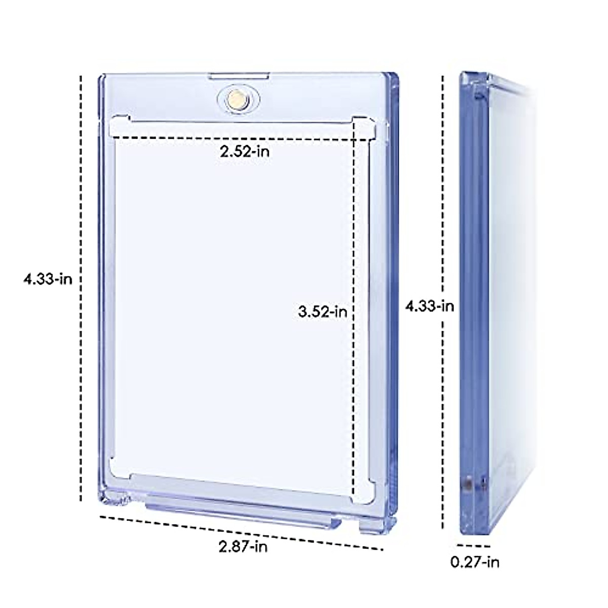 10 ct Magnetic Card Holders for Trading Cards, 35 pt Hard Plastic Protector fit for Standard Cards, MTG Cards, YUGIOH Cards, Sports Cards, Baseball Cards Toploaders