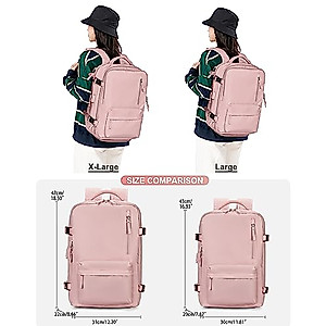 VGCUB Carry on Backpack,Large Travel Backpack for Women Men Airline Approved Gym Backpack Waterproof Business Laptop Daypack,Pink Large