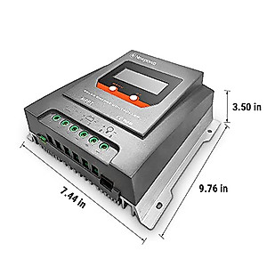 Newpowa 30A MPPT Solar Charge Controller 12V/24V Auto Battery Regulator Negative Ground W/LCD Display Up to 420W(12V) Off Grid Solar Panel Adjustable for Lithium Gel AGM Liquid Batteries