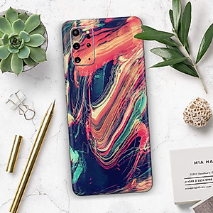 DesignSkinz Liquid Abstract Paint Remix V10 Protective Vinyl Decal Wrap Skin Cover Compatible with The Samsung Galaxy S20 (Screen Trim & Back Glass Skin)