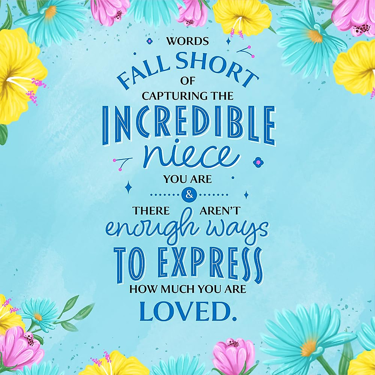 Prime Greetings Birthday Card Niece, Made in America, Eco-Friendly, Thick Card Stock with Premium Envelope 5in x 7.75in, Packaged in Protective Mailer