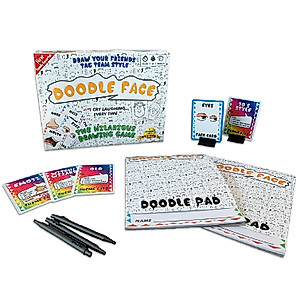 Doodle Face Game - New Hilarious Game of Drawing Your Friends and Family - A Drawing Game for Families - Stay at Home Date Night Party Game for 3-20 Players - Fun for All Ages and Skill Levels