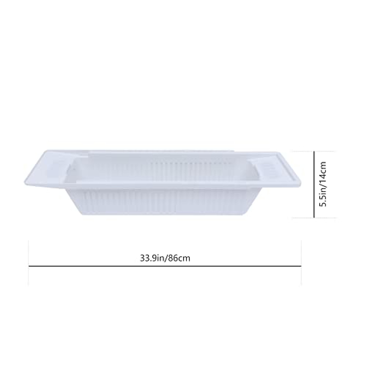 Bathtub Storage Rack Bathtub Caddy Extendable Bathtub Tray Plastic Shower Tub Storage Table Bathtub Shelf for Kids Toy Shampoo Bottle Sundries Storage Bathtub Storage Rack