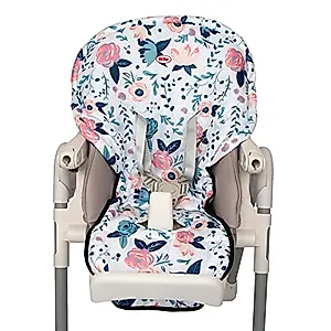 Nuby High Chair Cover Protecting from Spills and Crumbs, Water Resistant, Floral Print