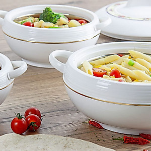 Tmvel Ambient Insulated Casserole Hot Pot Hot Pack Food Warmer 3 Pieces Set (Beige) 1.6 L, 2.5 L, 3.5 L