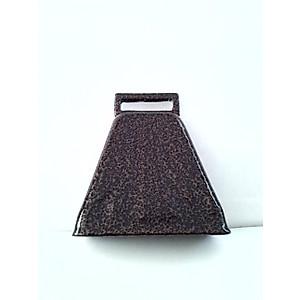 3.5 inch Loud Cowbell with Wrist Strap: Copper Vein Powdercoated Bell for Cheering at Sporting Events