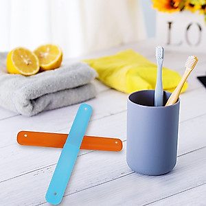 Cllayees 6 Pcs Travel Toothbrush Case Holder, Breathable Portable Toothbrush Container, Multiple Color Clear Toothbrush Holder for Home Trip Camping