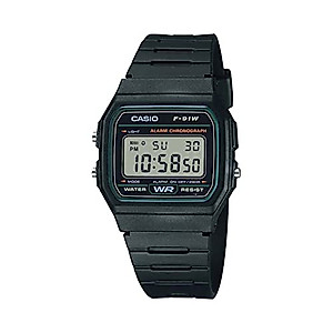 Casio F-91W-3Dg Men's Digital Multi-Function Black Rubber Watch