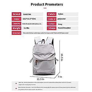 SUKETMI Large Capacity College School Backpack Casual Lightweight Daypack Water Resistant High School Laptop Sports Backpacks for Men And Women…