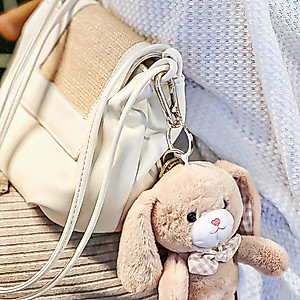 4Pcs Metal Carabiner Clip Keyring Keychain Key Ring Chain Holder for Car Keys/Purse- Silver Keychain Hook Organizer