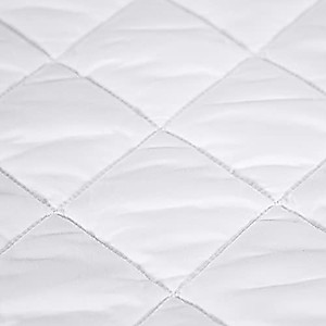SERTA Power Clean Quilted Soft Waterproof Mattress Pad Protector with 15" Deep Pocket, California King, White