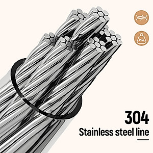 LeeQinersw Clothes Line Retracting Indoor - Non-Sagging Retractable Clothesline Indoor, Portable Laundry Clothes Drying Line for Small Space Balconies, Bedroom, Bathroom