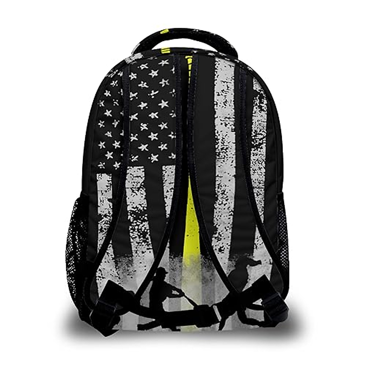 Casual Backpack Softball Flag Print School Bag Travel Backpacks
