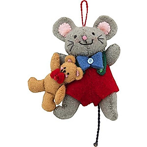 Bucilla 89288E Felt Applique Christmas Ornament Kit, Night Before Christmas, Set of 6