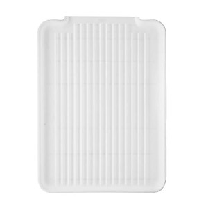 OGGI Dish Drain Board & Drying Rack Tray for Kitchen - Ideal Rigid Drainboard, Dish Drainer Tray, Dish Drain Boards for Kitchen Counter, 12.75 x 17.25" - White