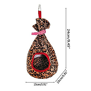 Hamiledyi Winter Warm Hanging Bird Nest House,Parrot Cage Hammock Hideaway Cave Bed for Canary Parakeet Cockatiel Cockatoo Lovebird