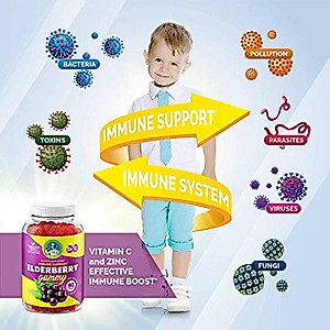 DR. MORITZ Elderberry Gummies for Kids and Toddlers (Elderberry Gummies (Kids & Adults) - 90 Count)