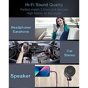 [Apple MFi Certified] 2Pack iPhone 3.5mm Headphone Adapter, Lightning to 3.5mm Headphone Jack Adapter iPhone Aux Audio Jack Adapter Dongle Cable for iPhone 14 13 12 11 Pro Max Plus Mini XR 8 iPad iPod