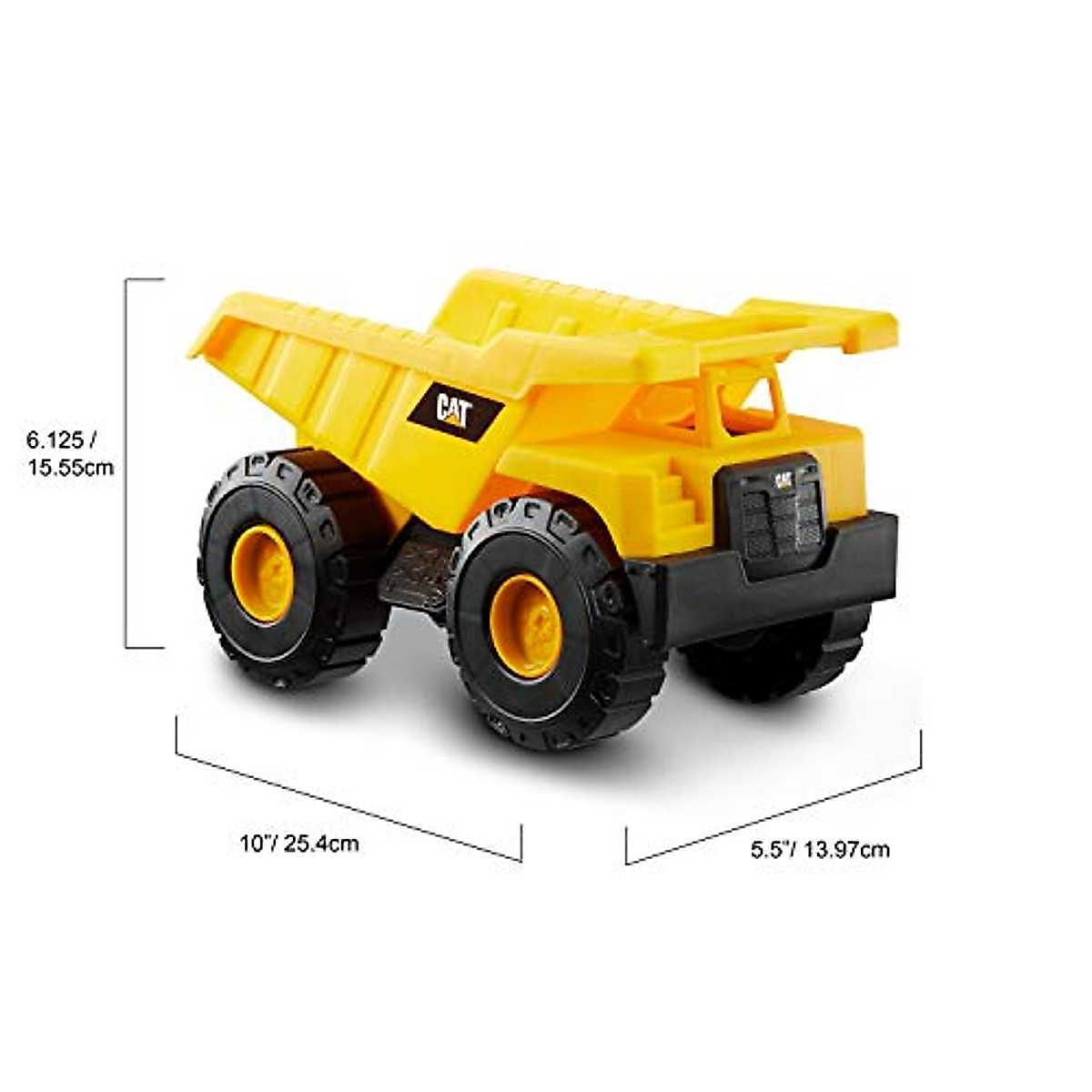 CAT Construction Toys, 2 Pack 7" Mini Crew Toy Trucks with Articulated Parts, Fun and Durable for Indoor/Outdoor Use, Ages 2+