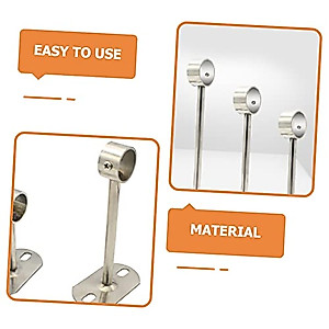 SHOWERORO 2pcs Pole Crane Ceiling Curtain Rod Armoire Wardrobe Closet Tension Rod Shelf Shower Tension Rods Closet Pole Closet Rod Support Shower Curtain Rod Support Clothes Rod Socket Pole