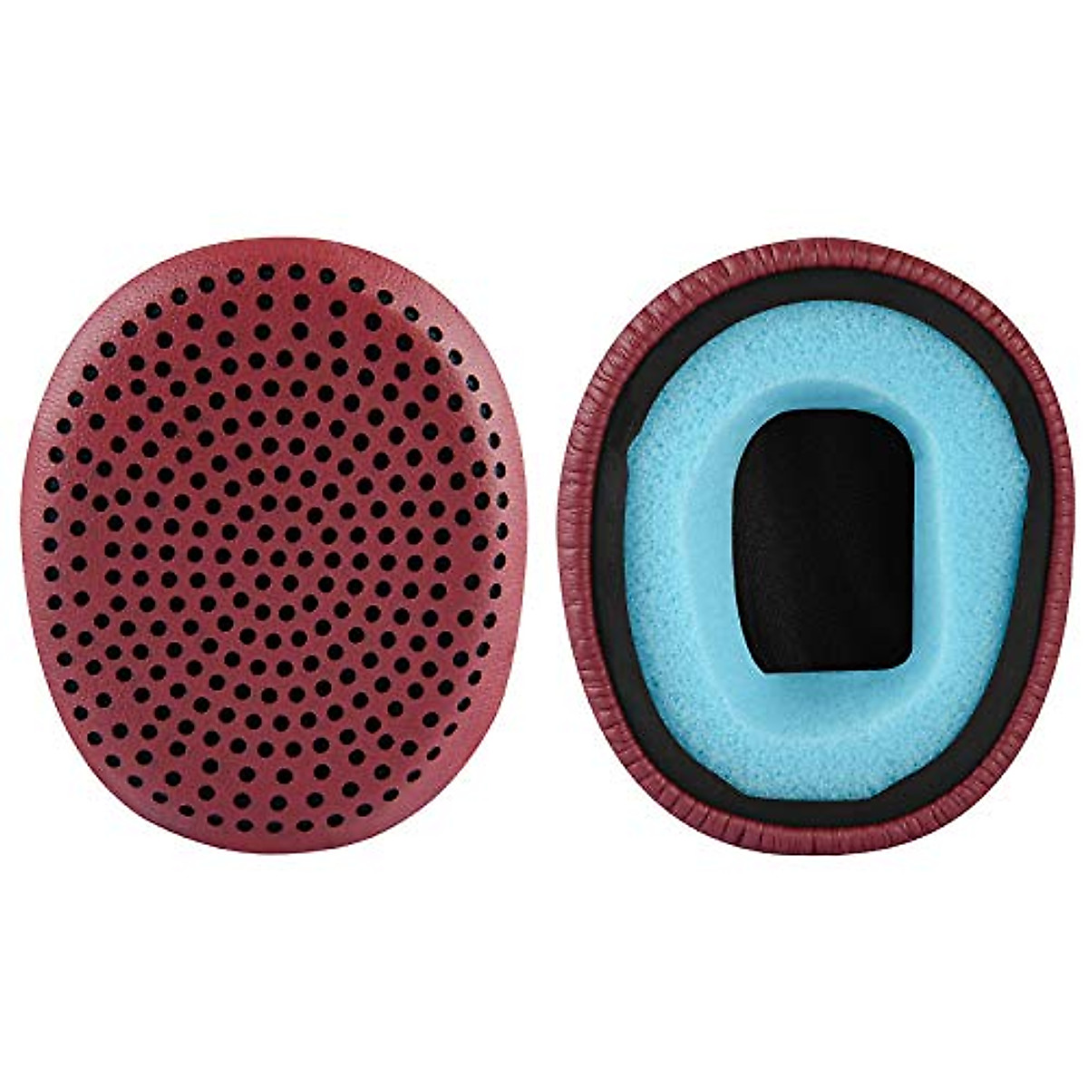 Geekria QuickFit Replacement Ear Pads for Skullcandy Riff Wireless Headphones Ear Cushions, Headset Earpads, Ear Cups Repair Parts (Moab Red)