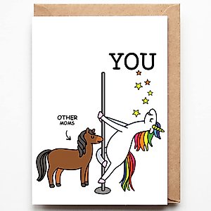Saucy Bee Press Funny Mothers Day Card, Card for Mom Birthday, For Her, Grandmother, Grandma, Stepmom, Aunt, Thank You Greeting Card, I Miss You Card