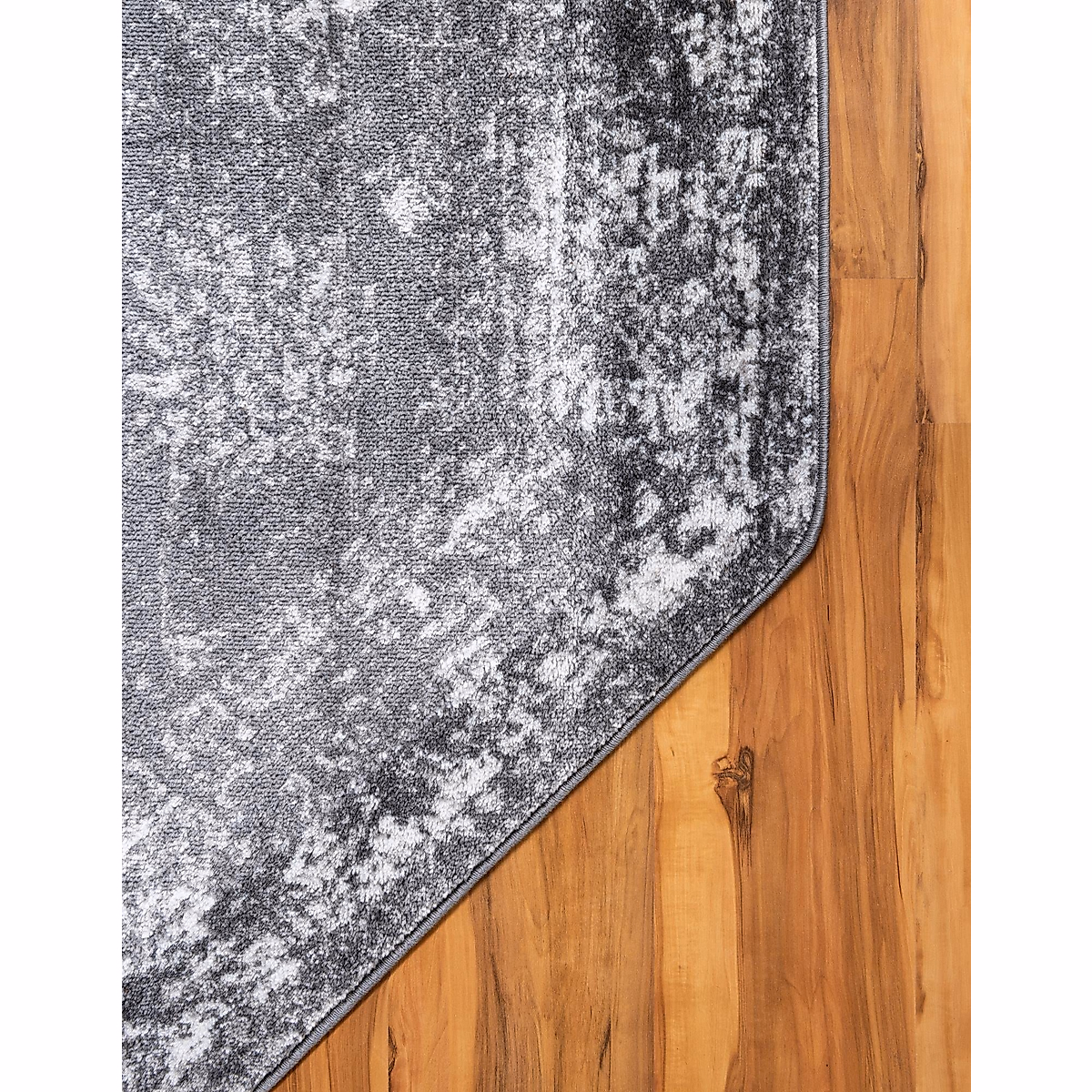 Rugs.com Monte Carlo Collection Rug – 5' Octagon Dark Gray Medium Rug Perfect for Living Rooms, Kitchens, Entryways