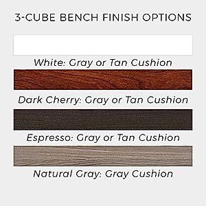 ClosetMaid 1570 Cubeicals 3-Cube Storage Bench, Espresso