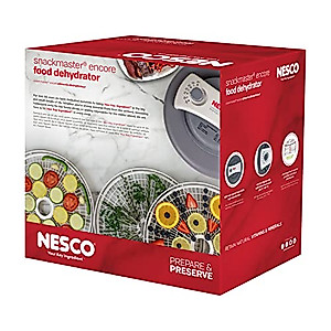 Nesco FD-61 Snackmaster Encore Food Dehydrator for Great Jerky and Snacks, 4 Trays, Gray