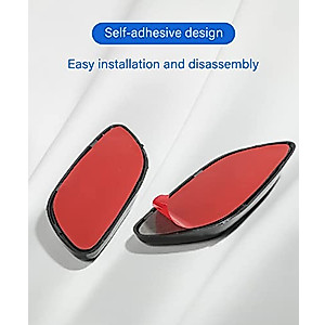 ESEWALAS 6PCS Car Side Vent Air Flow Decal,Universal Auto Air Flow Bumper Side Vent Decal,Car Exterior Decal Intake Grille Sticker,Car Decal Trim Decorative (Black)