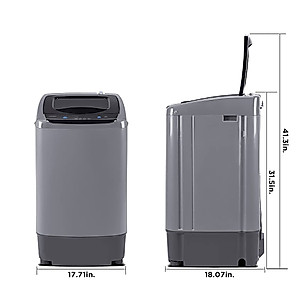 Euhomy Compact Dryer 1.8 cu. ft. Portable Clothes Dryers with Exhaust Duct with Stainless & Comfee Portable Washing Machine, 0.9 cu.ft Compact Washer With LED Display, 5 Wash