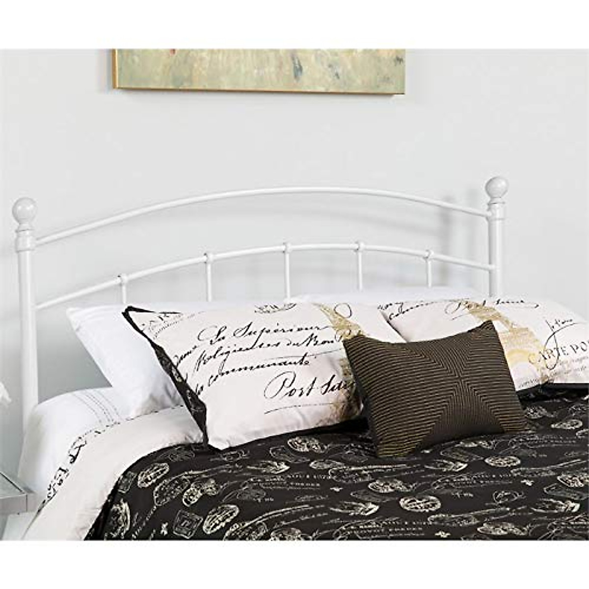 Flash Furniture Woodstock Decorative White Metal Full Size Headboard