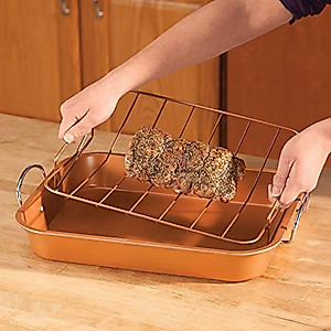 Copper H-02725-WV Turkey Roaster Pan, Size, One Color