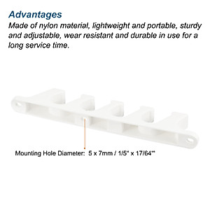 PATIKIL Chaise Adjustment Bracket, 2 Pack 5 Position Lawn Furniture Multi Position Back Support Adjuster for Outdoor Lounge Patio, White