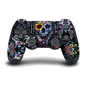 Head Case Designs Officially Licensed Riza Peker Skull Art Mix Vinyl Sticker Gaming Skin Decal Cover Compatible With Sony PlayStation 4 PS4 Slim Console and DualShock 4 Controller