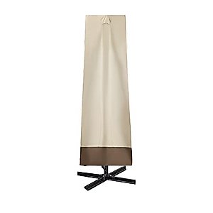 HERA'S PALACE Patio Umbrella Cover, 600D Protective Waterproof Cover with Zipper, High-Density Stitching, Patio Umbrella Covers for 9-13 Feet Cantilever Offset Umbrella