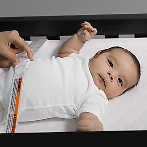 Summer Contoured Changing Pad, 16” x 32”, White Comfortable & Secure Baby With Security Strap And Two High Curved Sides, Easy To Clean