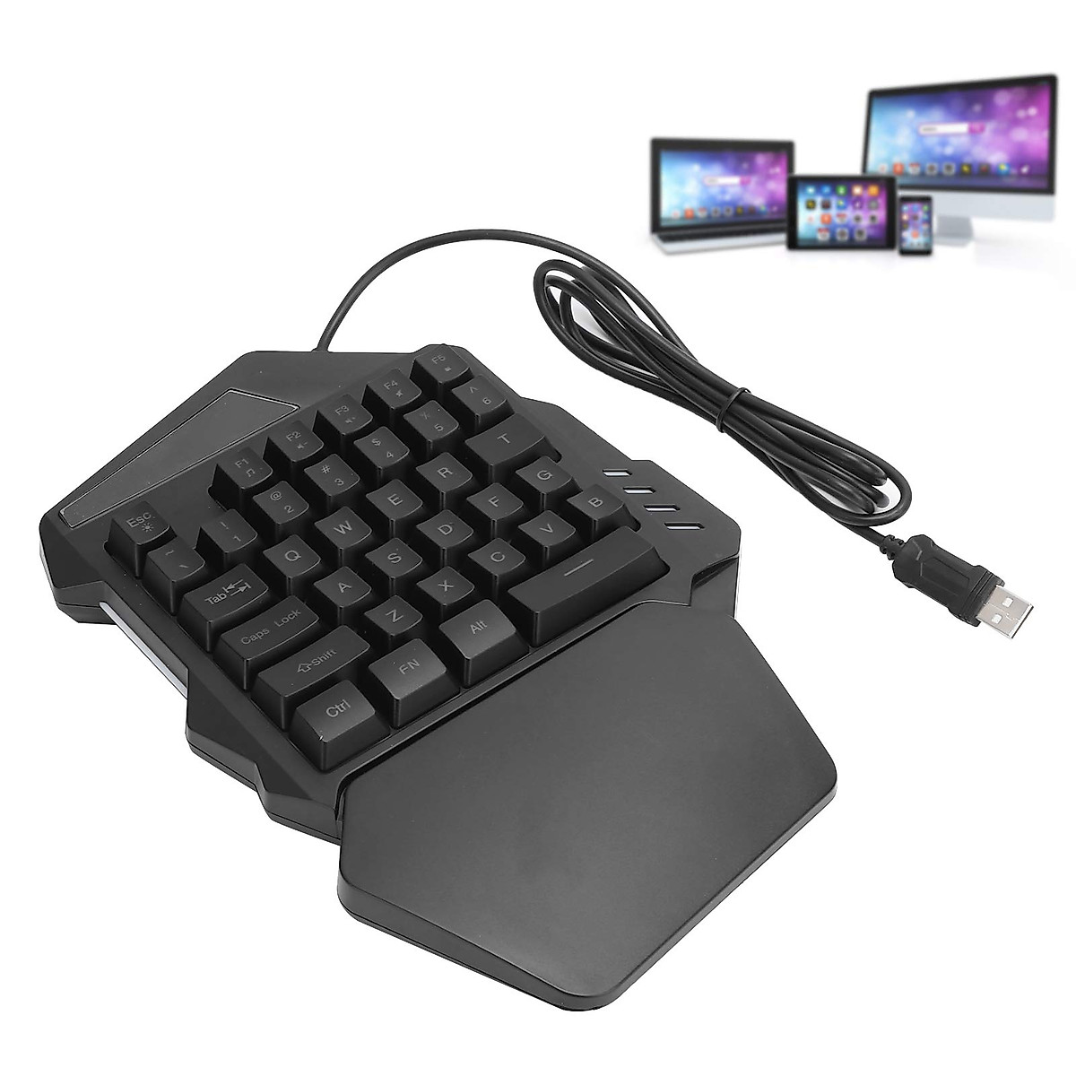214 Gaming Keyboard,35 Keys Wired Ergonomic One?Handed Mechanical Keyboard,Plug and Play USB PC Game Keyboard with RGB Backlit,for Win2000/Win8/Win XP/Vista/for Android